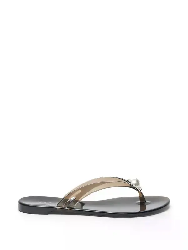 Casadei Pearl Embellished Flip-flops