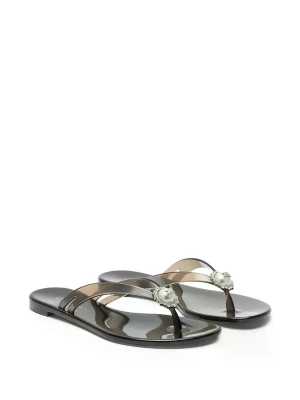 Casadei Pearl Embellished Flip-flops