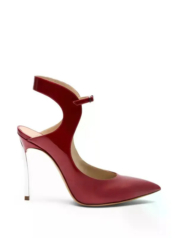 Casadei Leather Ankle Strap Stiletto Heel Pumps