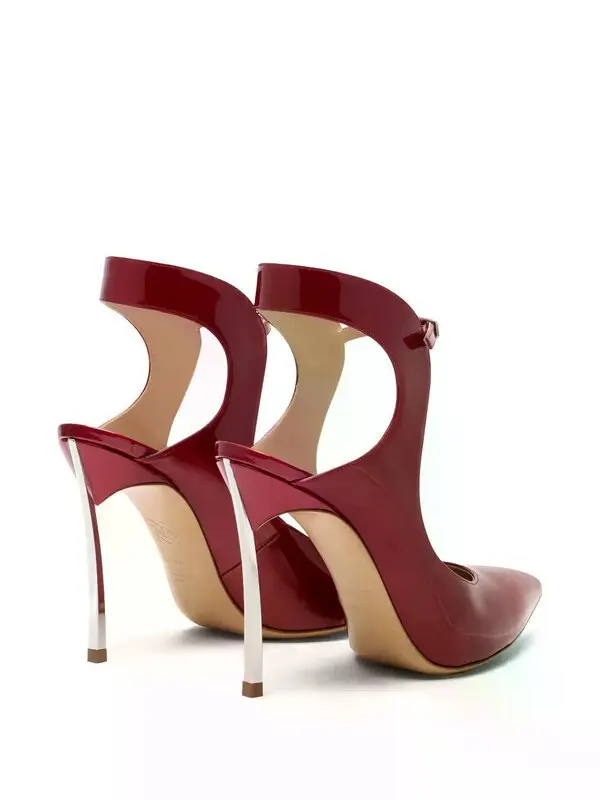 Casadei Leather Ankle Strap Stiletto Heel Pumps