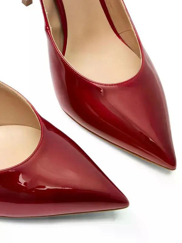 Casadei Leather Ankle Strap Stiletto Heel Pumps