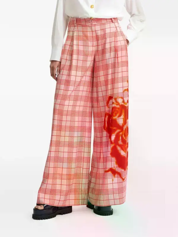 Essentiel Antwerp Checked Graphic Trousers
