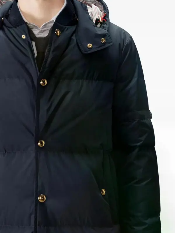 Thom Browne Hooded Button-fastening Coat