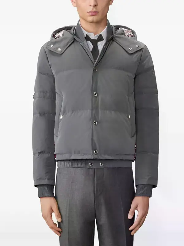 Thom Browne Snap-closure Bomber Jacket - Grey