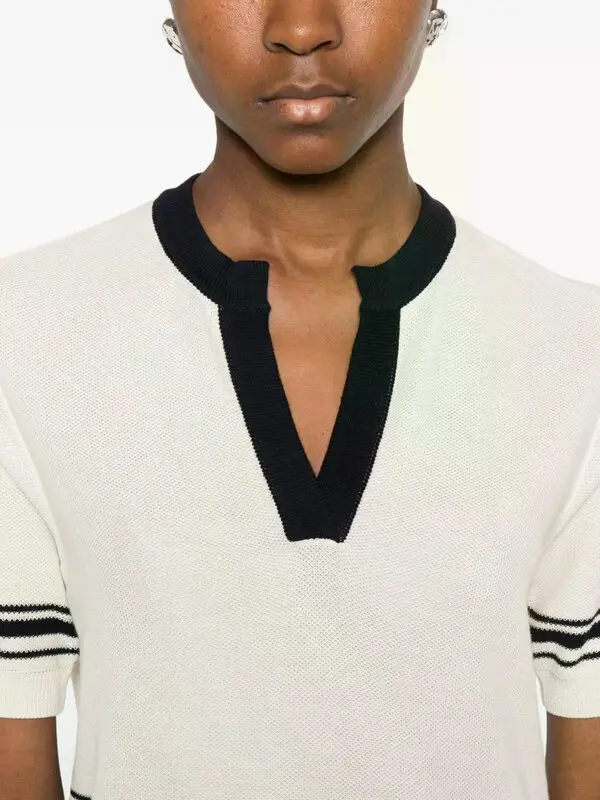 N°21 V-neck Striped Sweater
