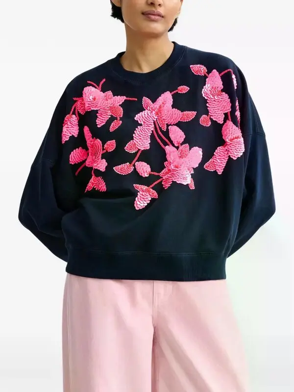 Essentiel Antwerp Floral-pattern Embellished Sweatshirt