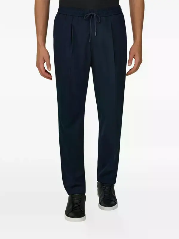 Boggi Milano Drawstring Seersucker Trousers