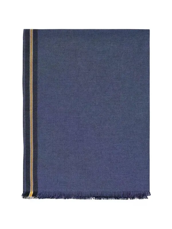 MOORER Stripe Fringed Scarf