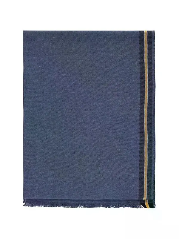 MOORER Stripe Fringed Scarf