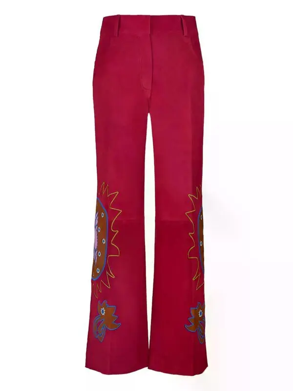 PAULA Embroidered Wide Leg Trousers