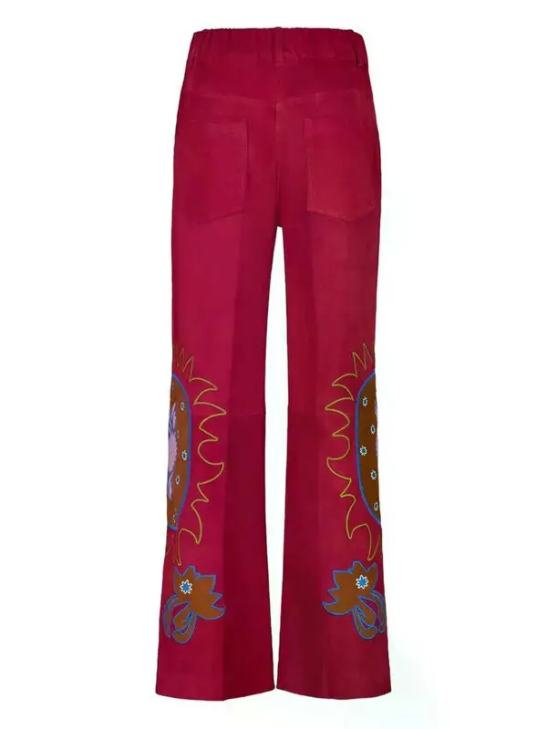 PAULA Embroidered Wide Leg Trousers