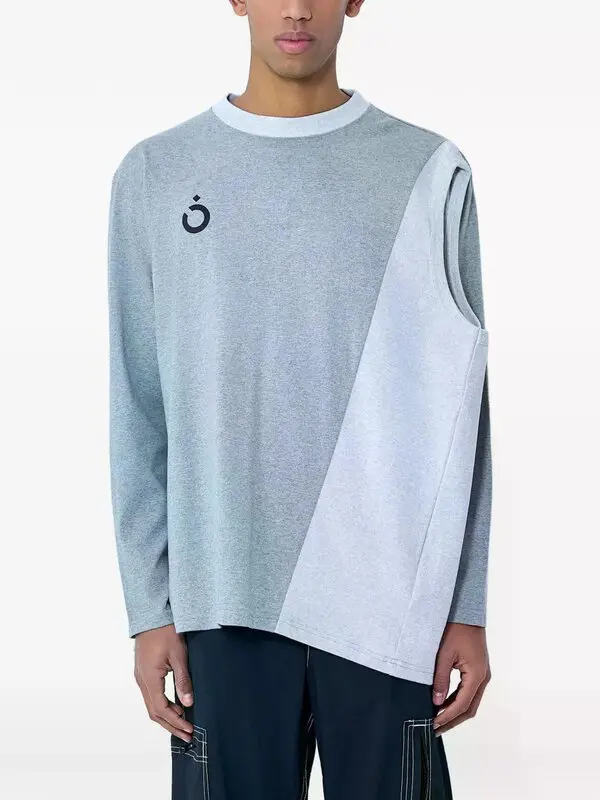 NÒMARYTHM TEXTILE Asymmetrical Panel T-shirt