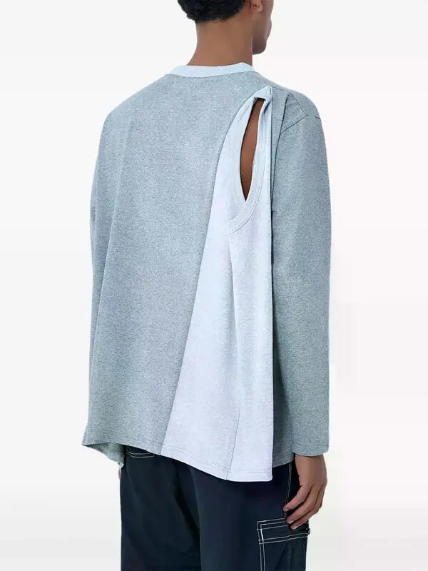 NÒMARYTHM TEXTILE Asymmetrical Panel T-shirt