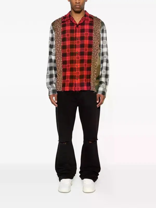 Amiri Spliced Ma Quad Patchwork Shirt