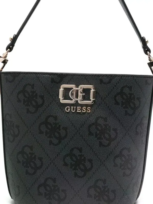 Guess Monogram Bucket Bag - Black