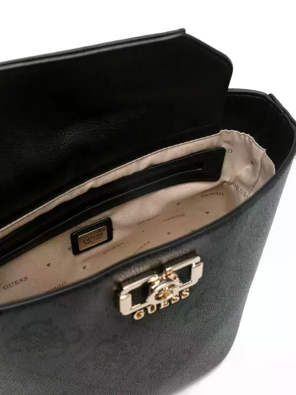 Guess Monogram Bucket Bag - Black