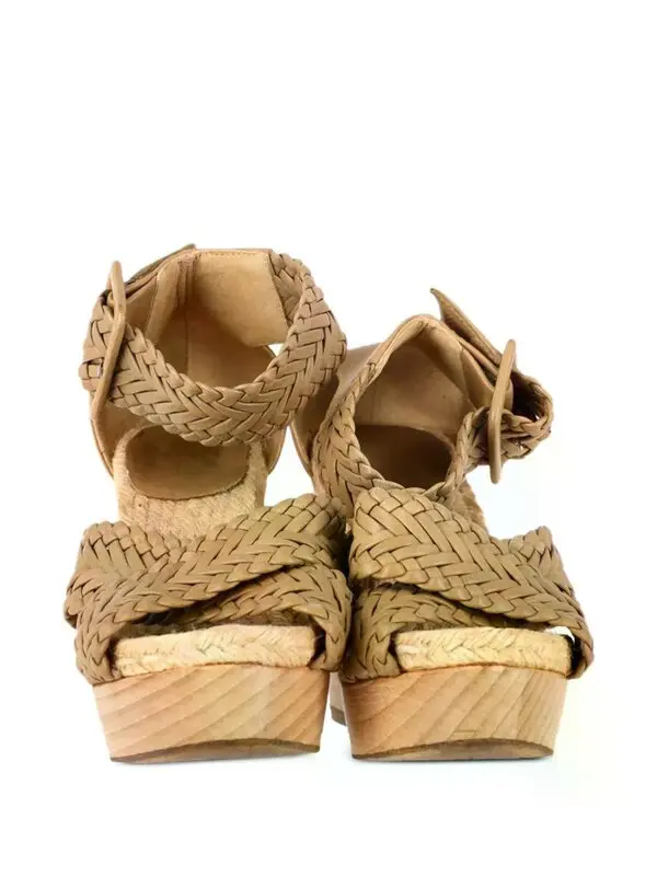 Hermès Criss-cross Ankle Strap Wedge Sandals