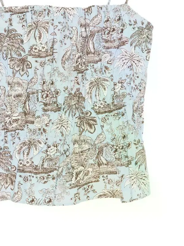 Staud Ayla Printed Top - Blue