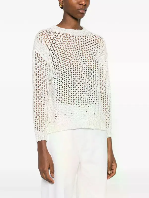 PANICALE Open-knit Crew-neck Sweater