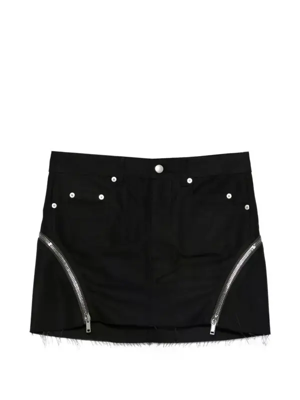 Rick Owens Bolan Banana Zip-detail Mini Skirt - Black