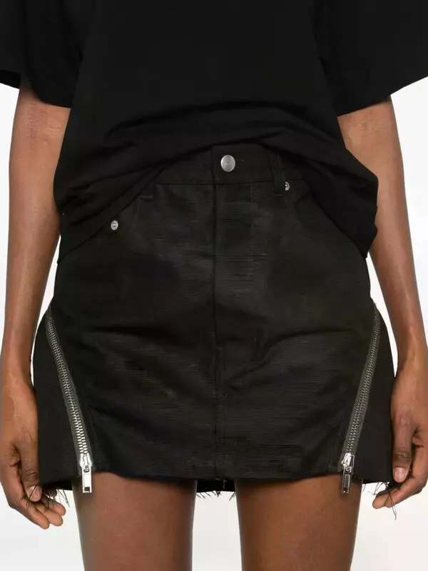 Rick Owens Bolan Banana Zip-detail Mini Skirt - Black