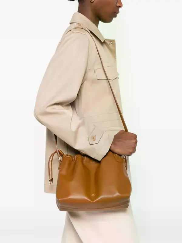A.p.c. Ninon Drawstring Shoulder Bag - Brown