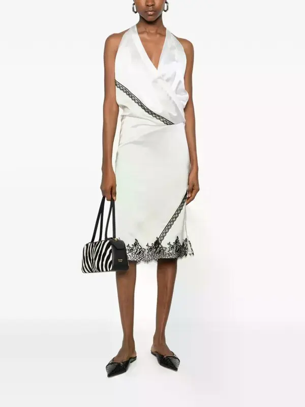 IRO PARIS Lace Trim Draped Dress