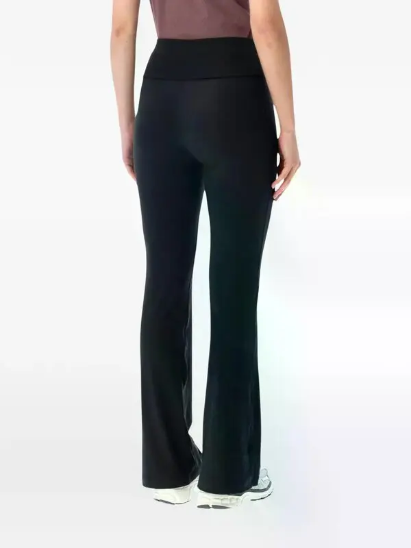 Nike Logo Detail Ribbed Flared Leggings