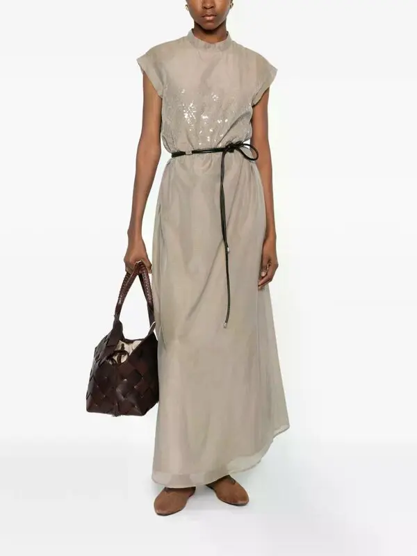 PANICALE Sequin-embellished Maxi Dress