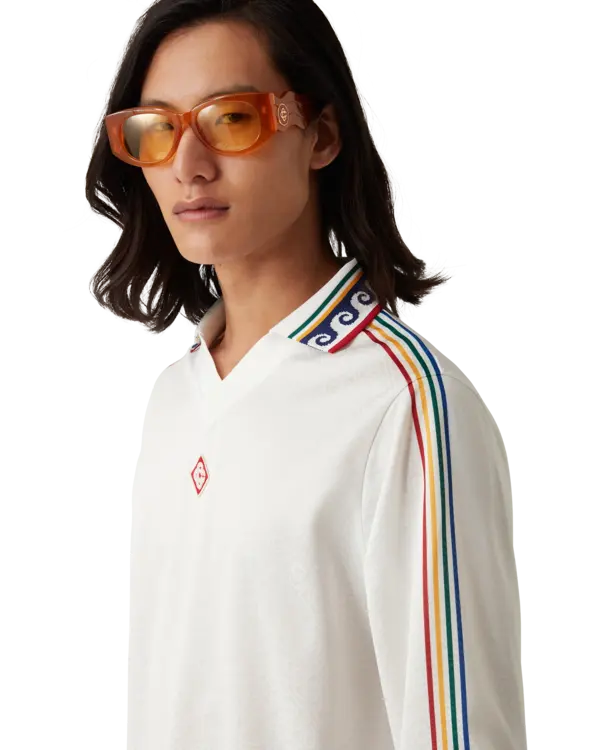 Casablanca Jacquard Monogram Football Long Sleeve Shirt