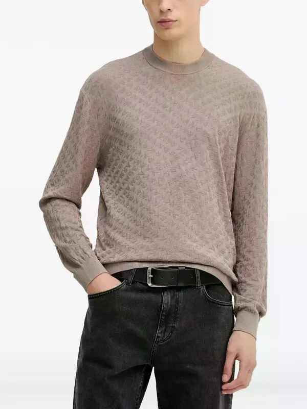 Armani Exchange Patterned Crew-neck Sweater