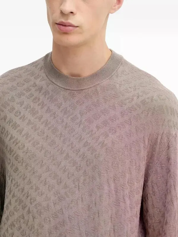 Armani Exchange Patterned Crew-neck Sweater