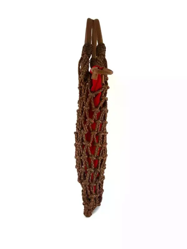 PAULA Macramé-net Tote Bag - Red