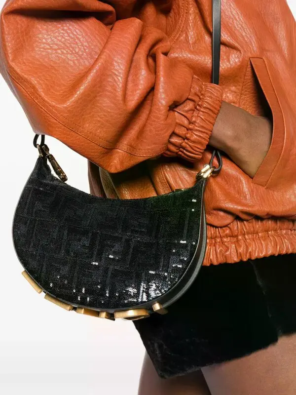 Fendi Mini Graphy Sequin-embellished Tote Bag