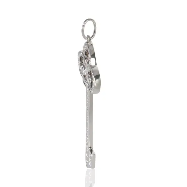 Tiffany & Co. Diamond And Fleur De Lis Key Pendant