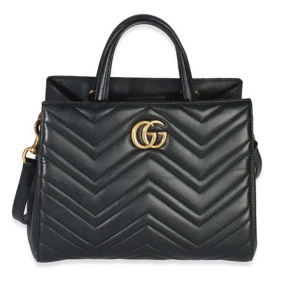 Gucci Matelassé Calfskin Marmont Top Handle Tote