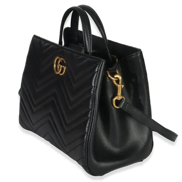 Gucci Matelassé Calfskin Marmont Top Handle Tote