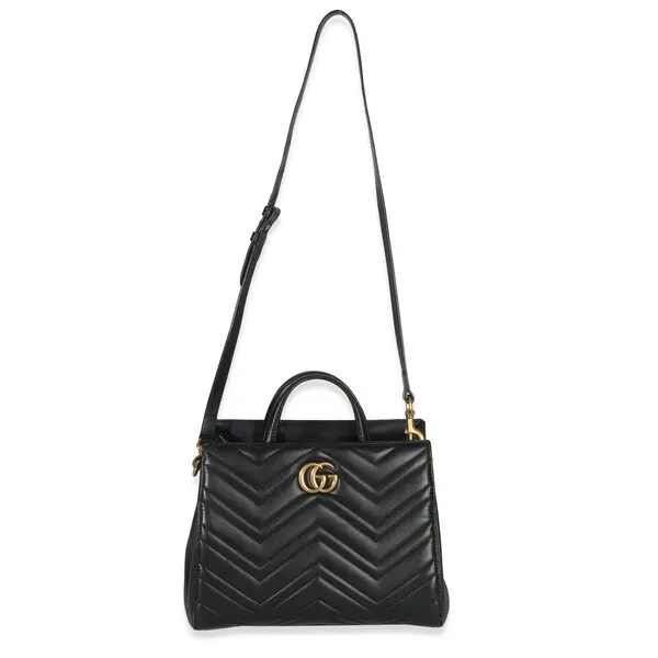 Gucci Matelassé Calfskin Marmont Top Handle Tote