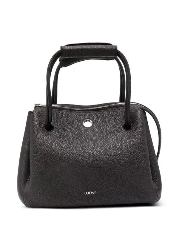 Loewe Textured-leather Satchel - Brown