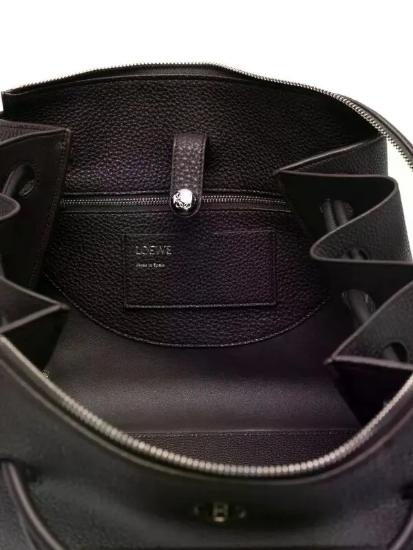Loewe Textured-leather Satchel - Brown