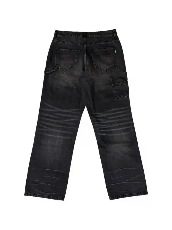 BABYLON Panelled Straight Leg Jeans - Black