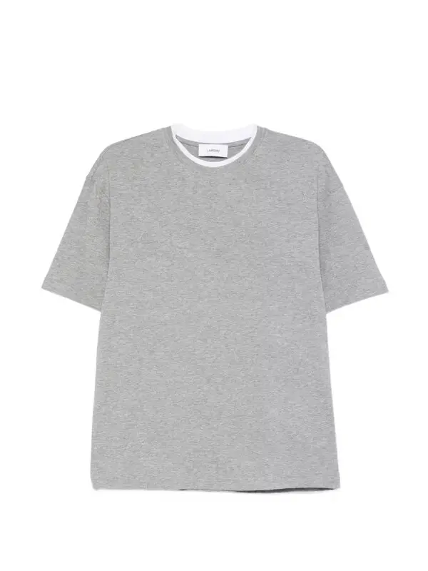 LARDINI Contrasting-trim T-shirt - Grey