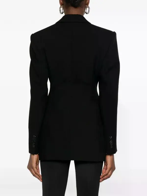 Wardrobe.NYC Contour Double-breasted Blazer - Black