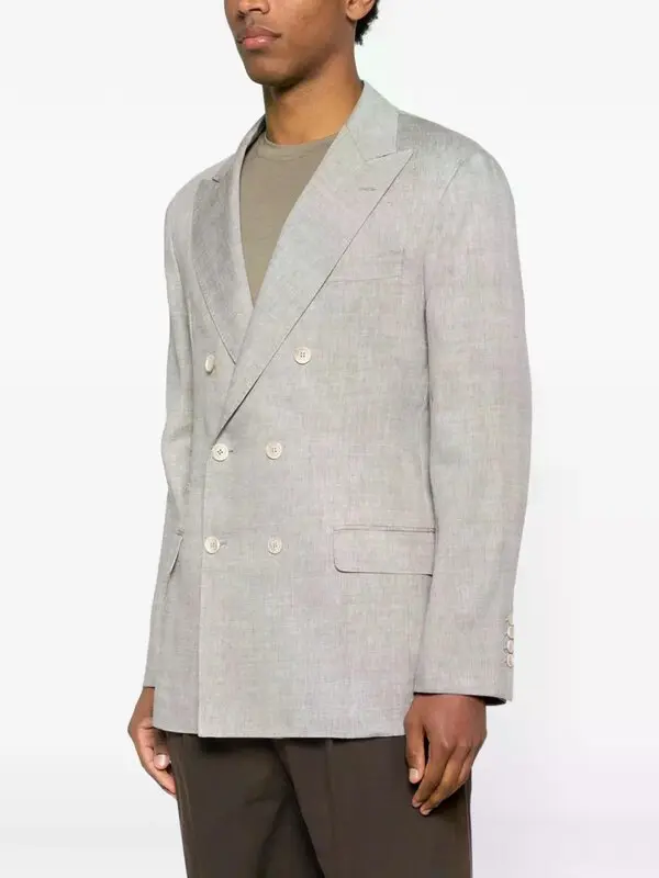 Brunello Cucinelli Double-breasted Blazer - Grey