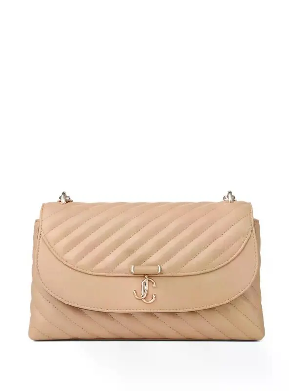 JIMMY CHOO Medium Curve Quilted Crossbody Bag - Neutrals
