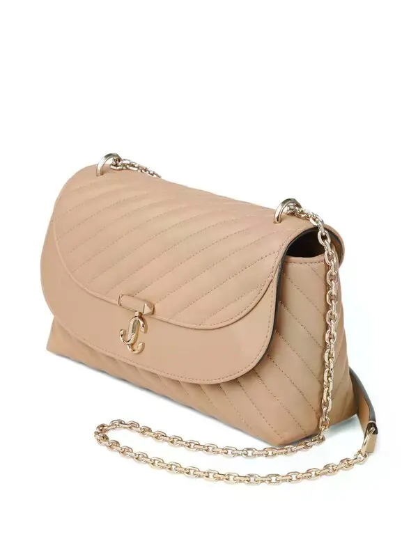 JIMMY CHOO Medium Curve Quilted Crossbody Bag - Neutrals