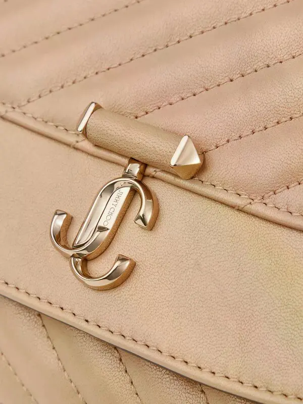JIMMY CHOO Medium Curve Quilted Crossbody Bag - Neutrals