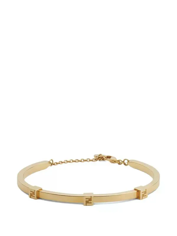 Fendi Logo Rigid Bracelet - Gold