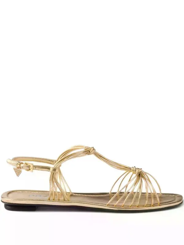 Prada Leather Flat Sandals