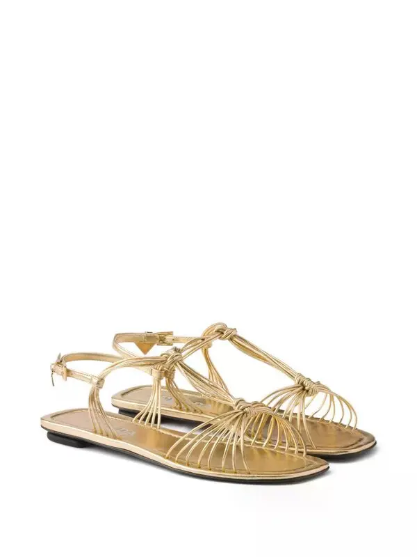 Prada Leather Flat Sandals